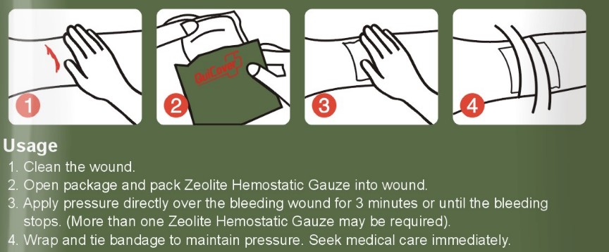 Advanced Hemostatic Combat Gauze - Ru Rescue
